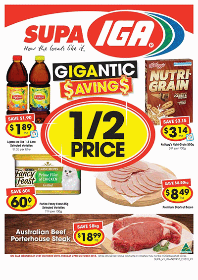IGA Catalogue Gigantic Savings 11 - 17 Nov 2015 | Catalogue AU