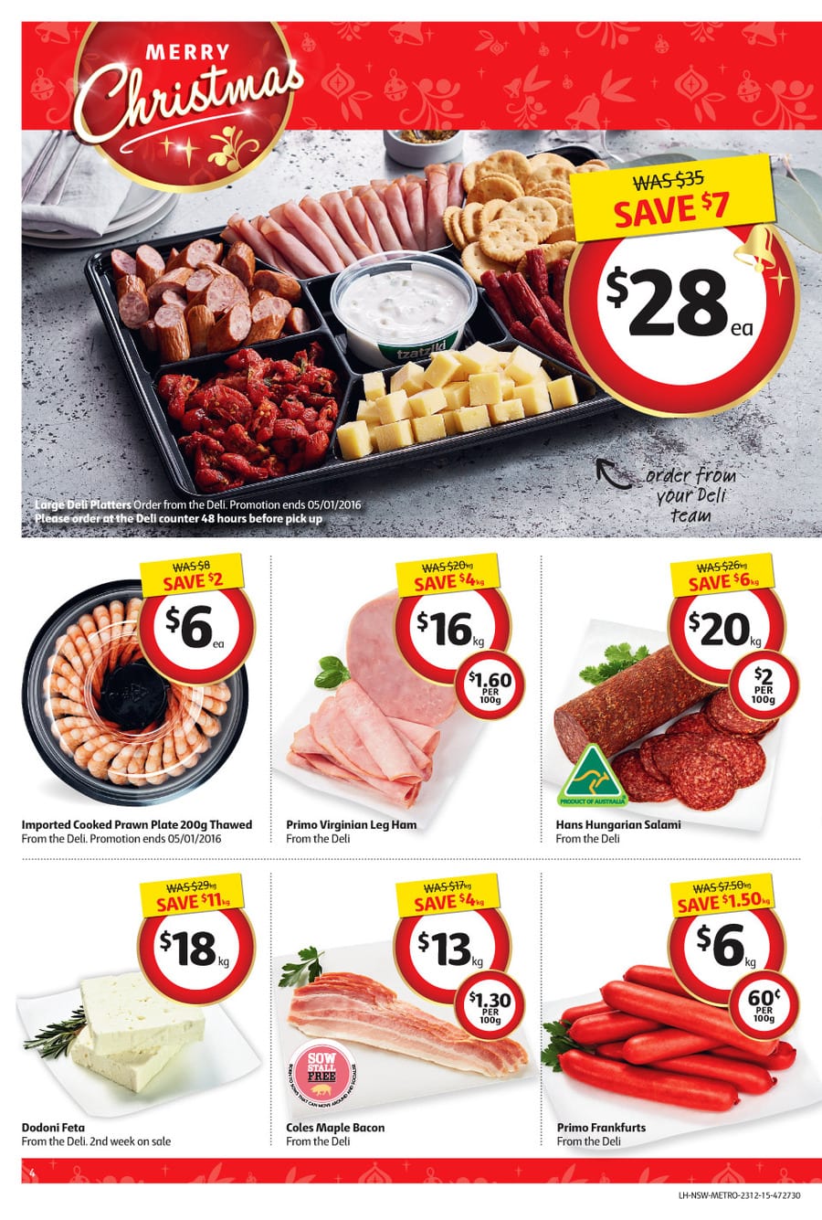 Coles Healthy Deli Catalogue 23 - 29 Dec 2015 | Catalogue AU