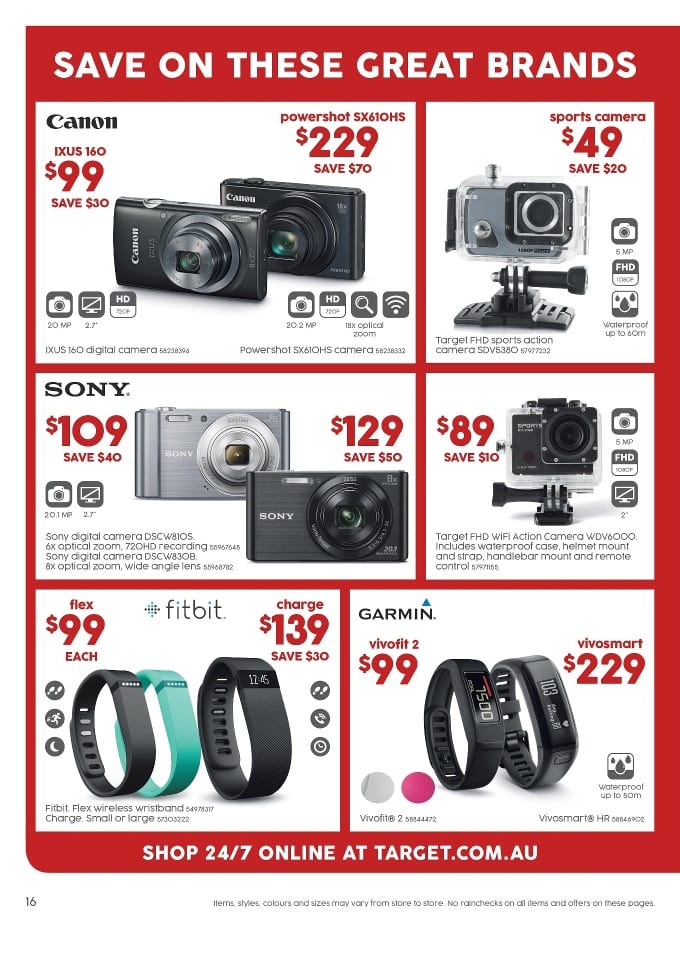 Target Camera Sales Catalogue 24 - 30 Dec 2015 | Catalogue AU