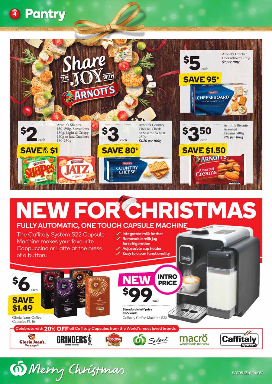 Woolworths Coffee Machine Catalogue 9 - 15 Dec 2015 | Catalogue AU