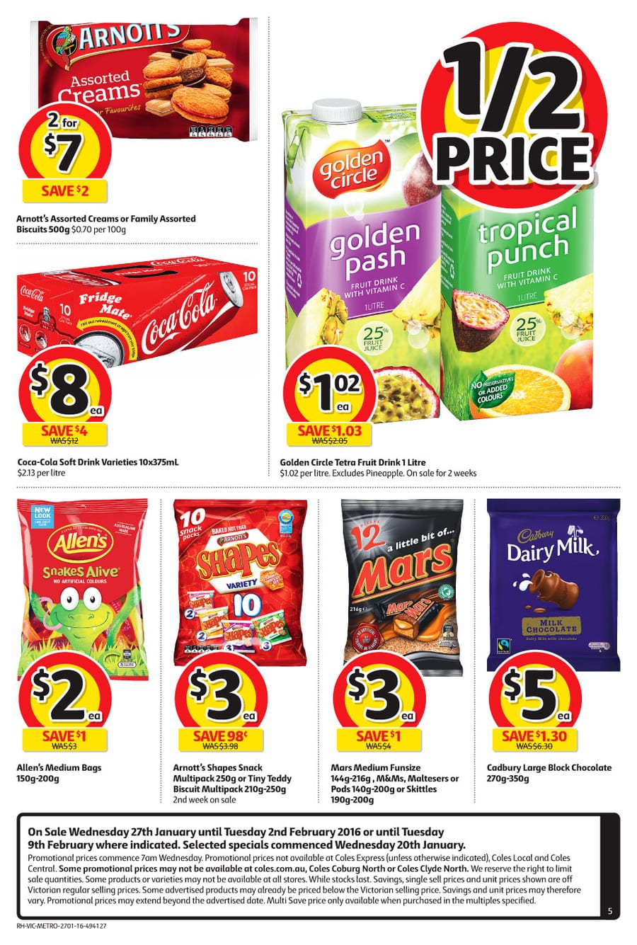 Coles Catalogue Good Snacks 27 - 2 Feb 2016 | Catalogue AU