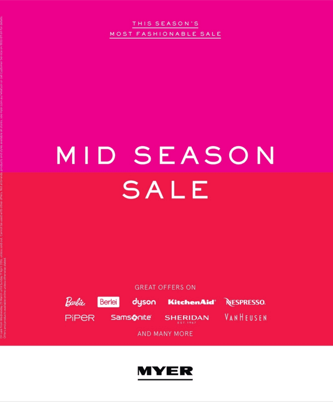 Myer Catalogue Mid Season Sale 22 - 30 Mar 2016 | Catalogue AU