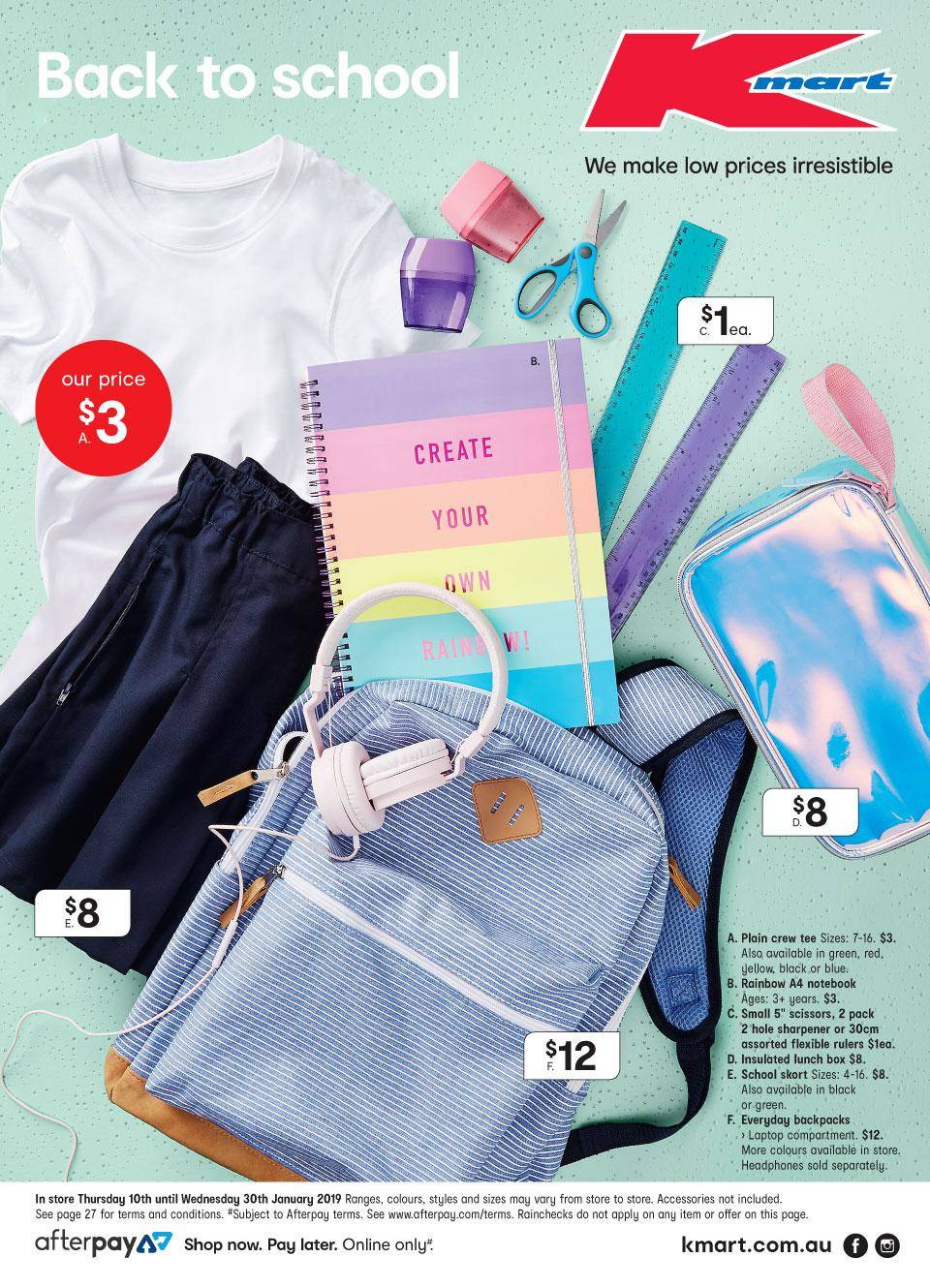 Kmart Catalogue Back To School 10-30 January | Catalogue AU