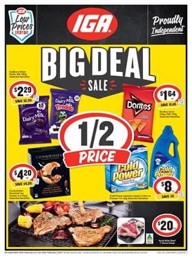 IGA Catalogue Big Deals 20 - 26 Feb 2019 | Half Prices | Catalogue AU