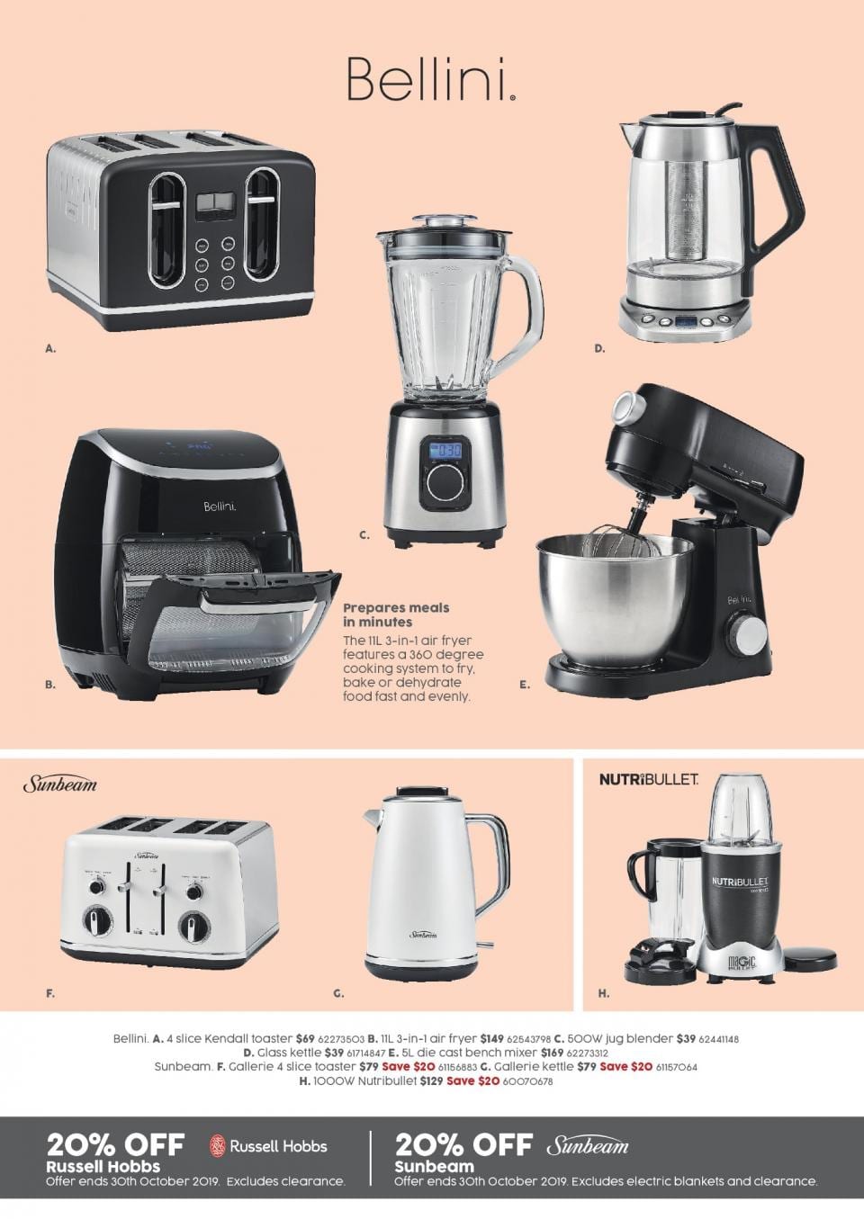 Target Bellini Kitchen Appliances 17 - 30 Oct 2019 | Catalogue AU