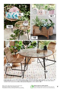 Kmart Woven Dining Table - Glass Top | Catalogue AU