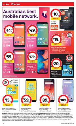 Coles Smartphone Deals 18 - 24 Mar 2020 | Catalogue AU