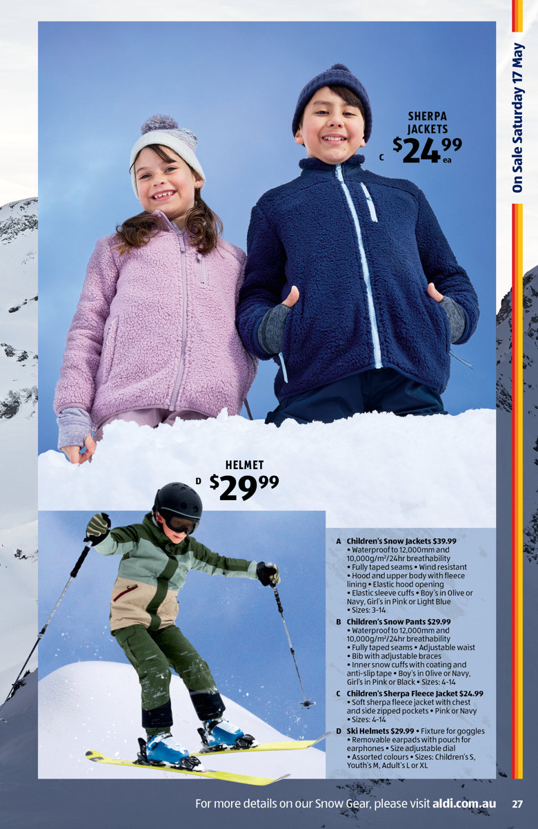ALDI Catalogue Snow Gear 17 - 20 May 2025 | Catalogue AU