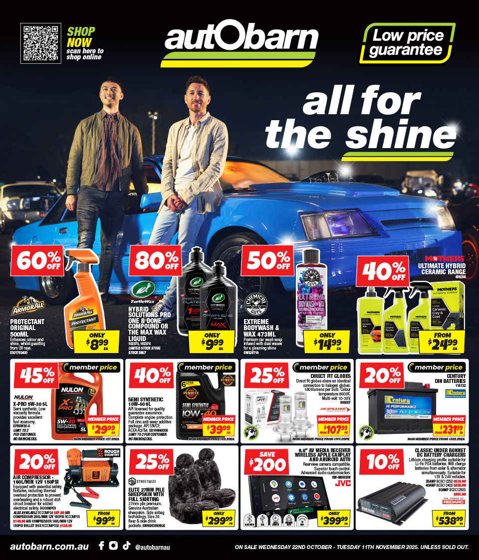 Autobarn Catalogue October 21 - November 11, 2025 All For The Shine ...