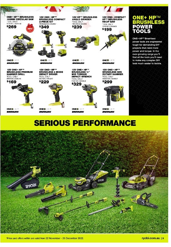Bunnings Catalogue Ryobi 22 - 26 Dec 2022 | Catalogue AU