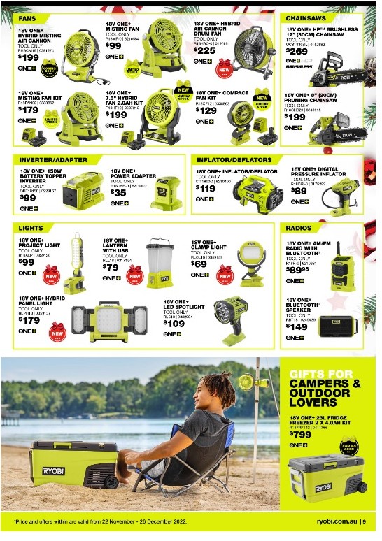 Bunnings Catalogue Ryobi 22 - 26 Dec 2022 | Catalogue AU