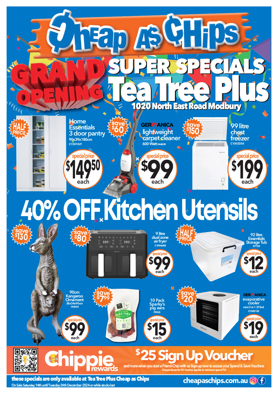 Cheap As Chips Catalogue December 13 - 24, 2024 Grand Opening Super Specials Tea Tree Plus ...