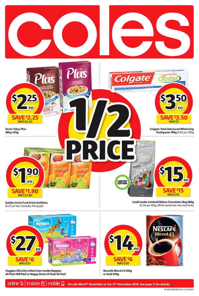 Coles Catalogue 9 - 15 November 2016 | Catalogue AU