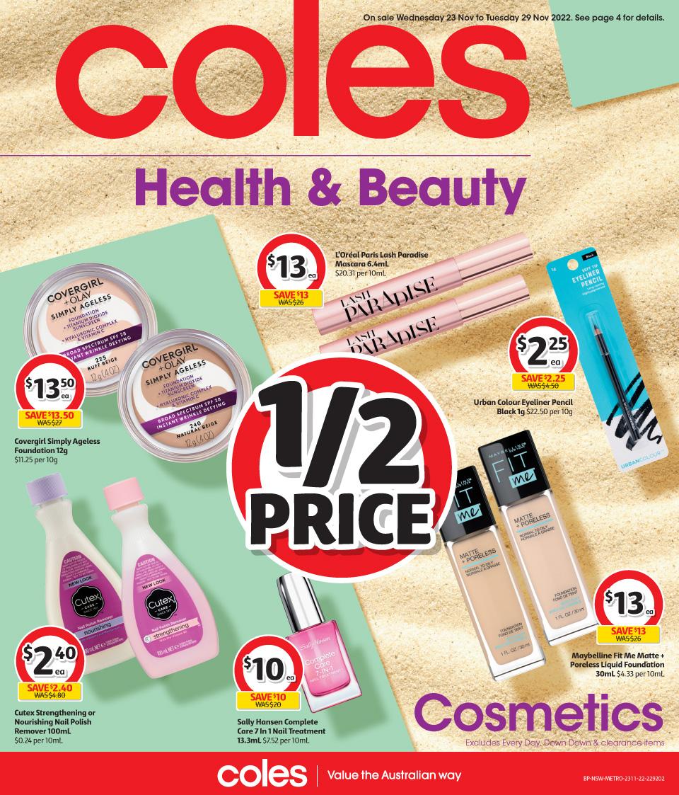 Coles Catalogue Health & Beauty 23 - 29 Nov 2022 - Catalogue AU