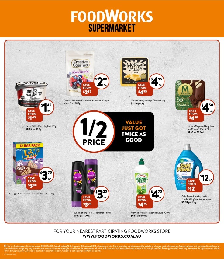 Foodworks Catalogue 10 - 16 Jan 2024 | Catalogue AU