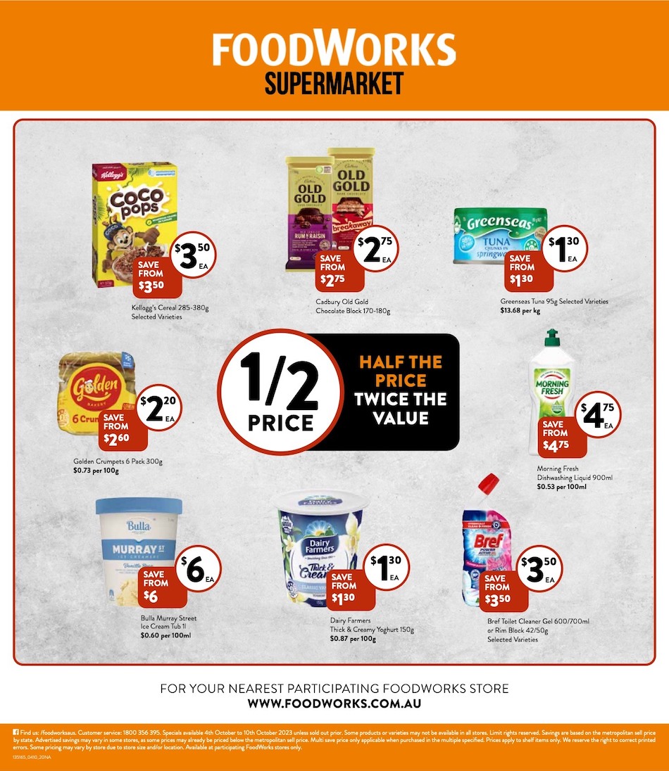 Foodworks Catalogue 4 - 10 Oct 2023 | Catalogue AU