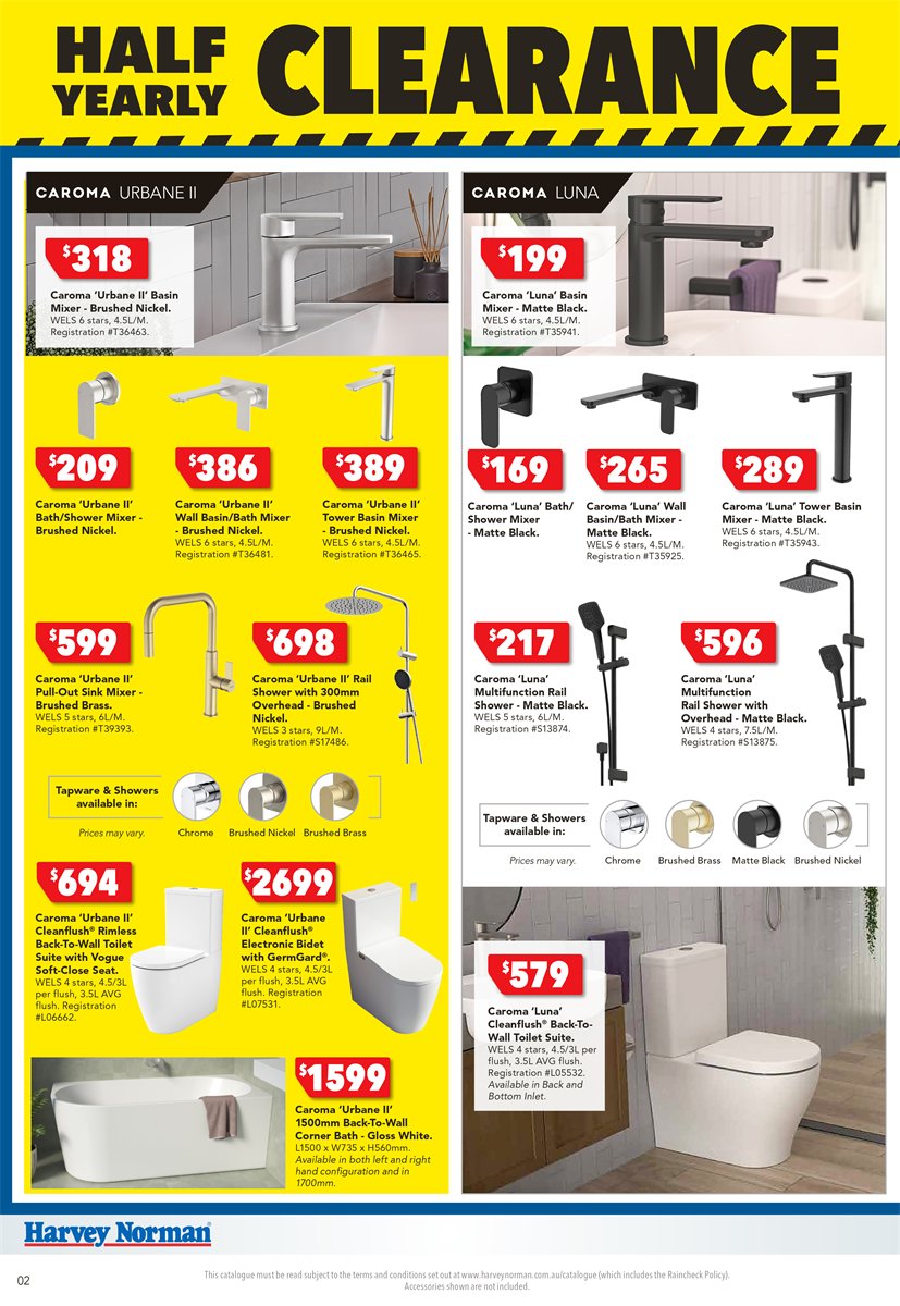 Harvey Norman Catalogue Bathroom Clearance December 25, 2025 - February ...