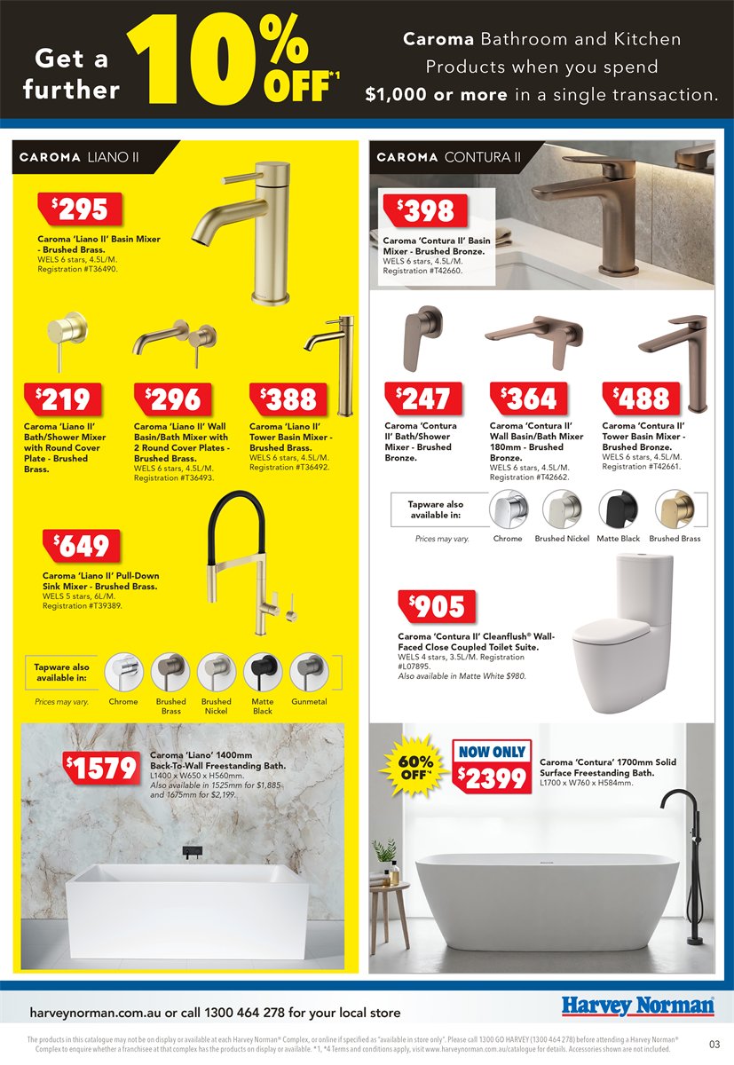 Harvey Norman Catalogue Bathroom Clearance December 25, 2025 - February ...