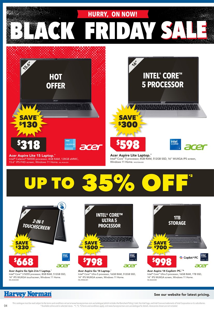 Harvey Norman Catalogue Computers & Tech Black Friday Deals November 19 ...