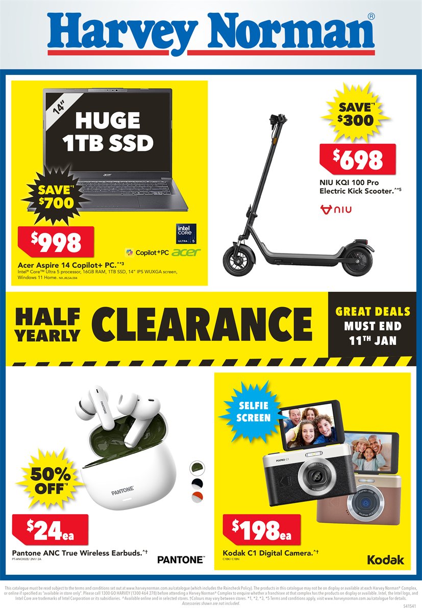 Harvey Norman Catalogue Computers & Tech Clearance Digital January 2 ...