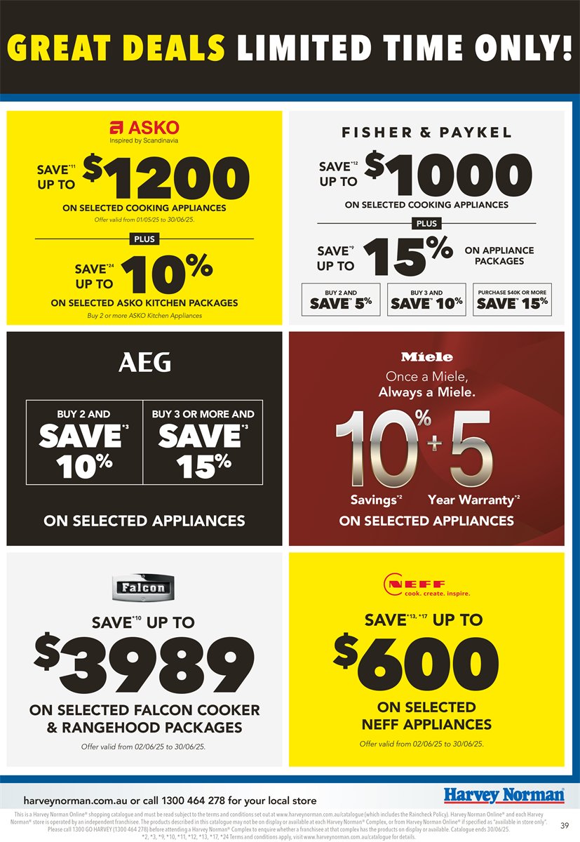 Harvey Norman Catalogue Electrical June Clearance June 19 - 30, 2025 ...