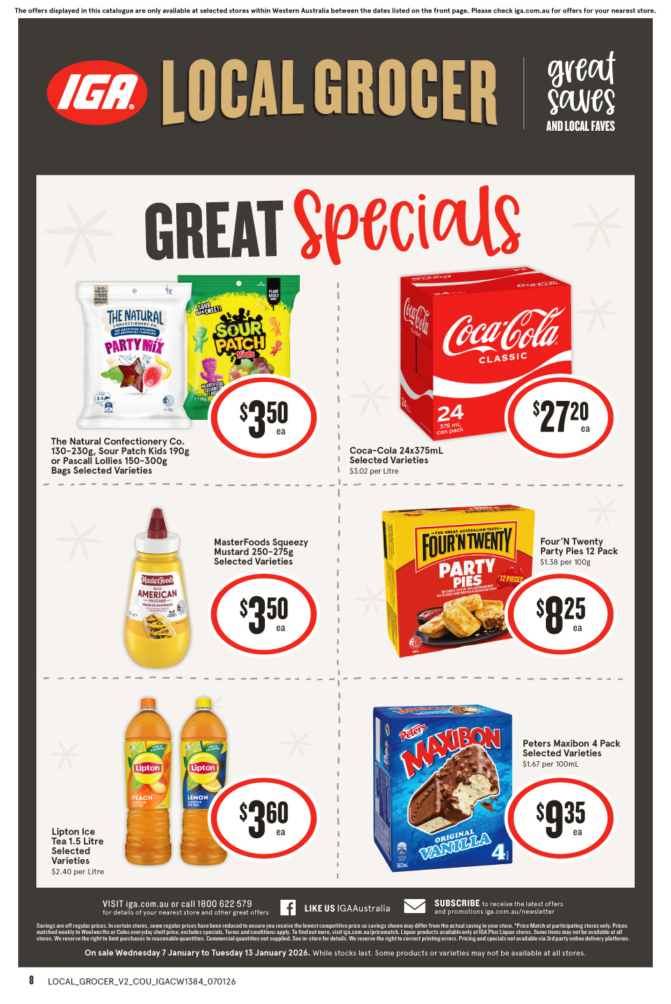 IGA Catalogue January 6 - 13, 2026 Local Grocer Country | Catalogue AU