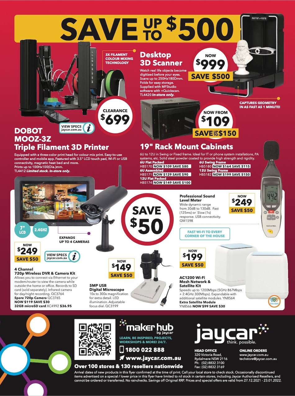 Jaycar Catalogue 27 Dec 2021 - 23 Jan 2022 | Catalogue AU