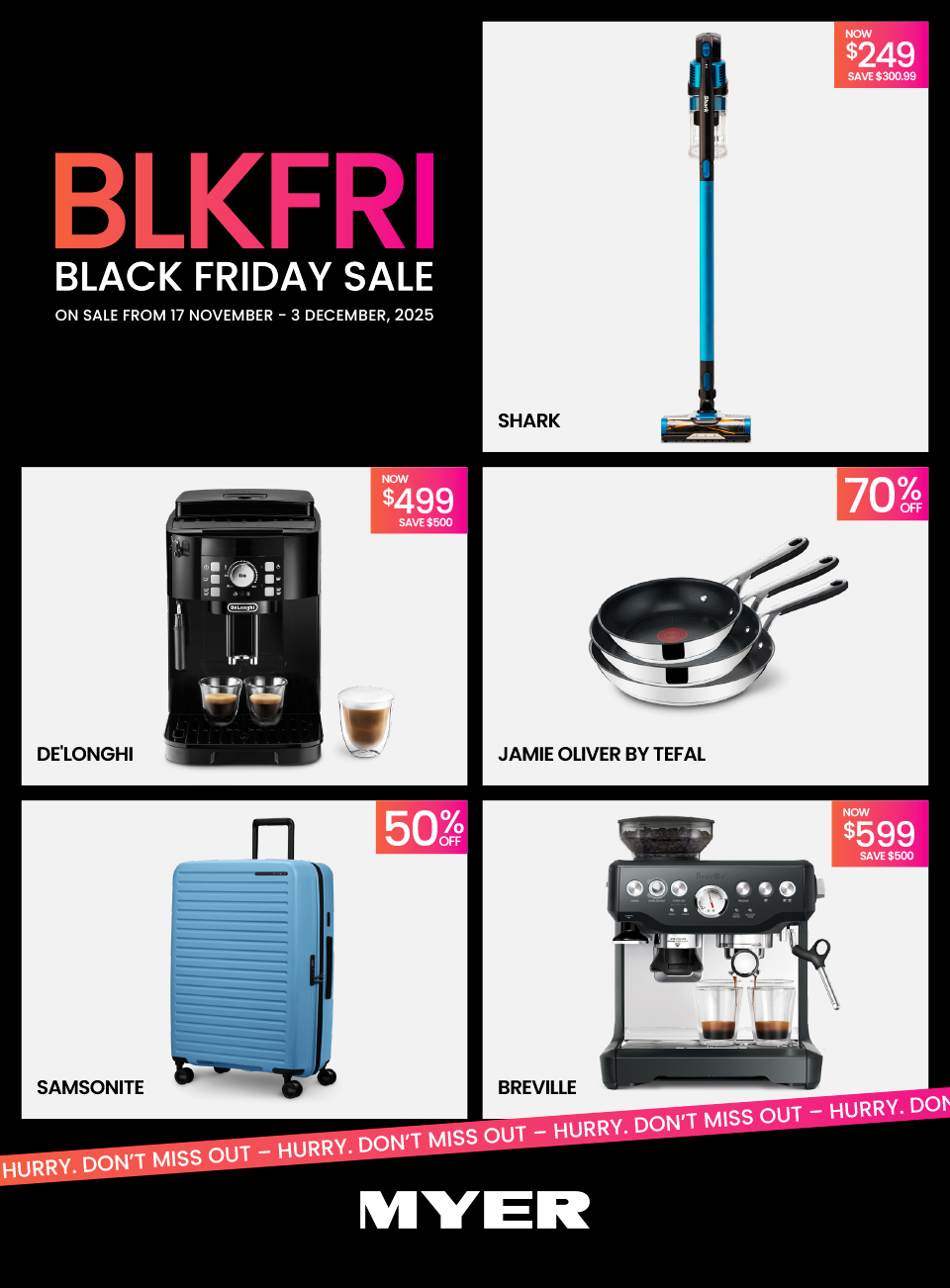 Myer Catalogue November 17 - December 3, 2025 Black Friday Sale ...