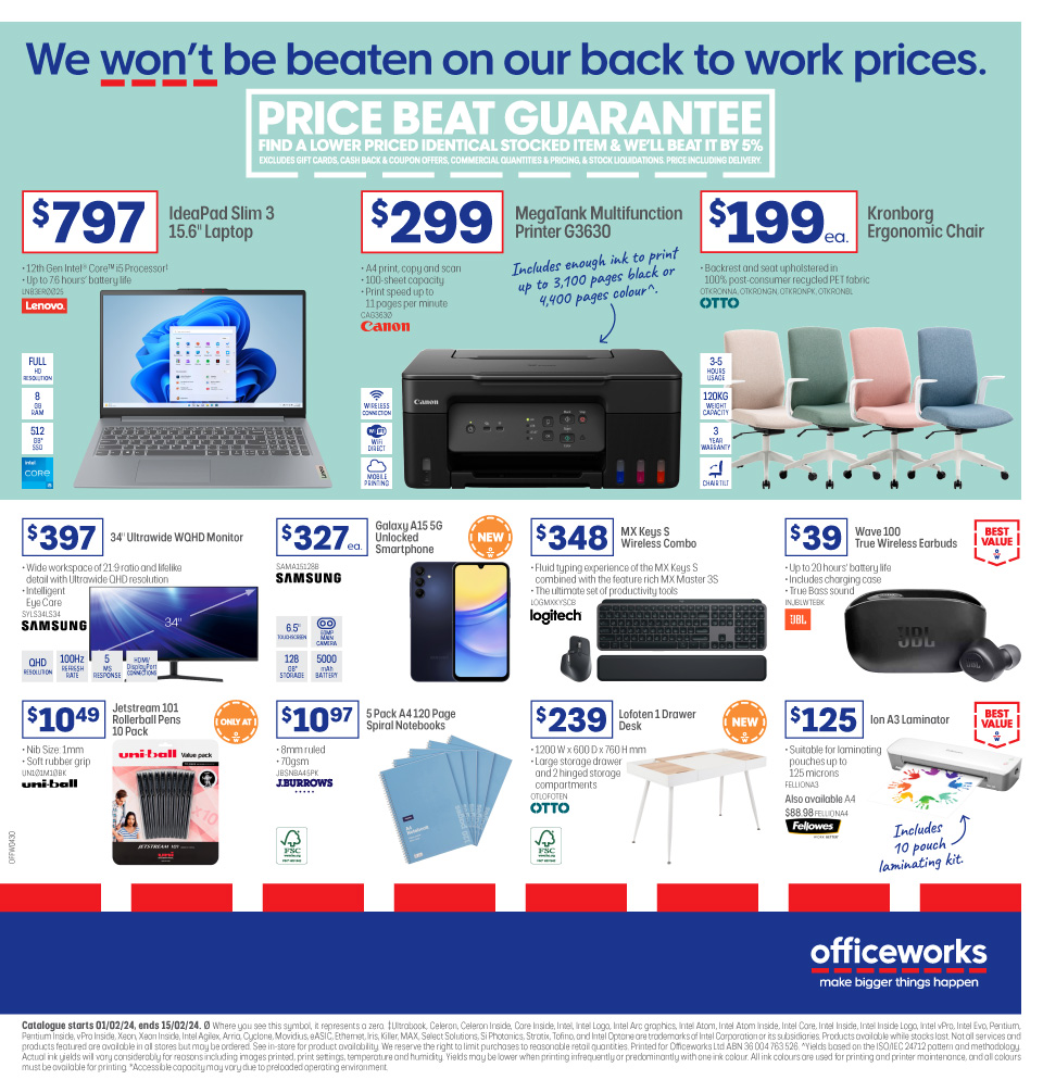 Officeworks Catalogue 1 - 15 Feb 2024 | Catalogue AU