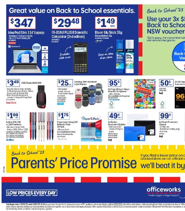 Officeworks Catalogue Back To School 5 - 19 Jan 2023 | Catalogue AU