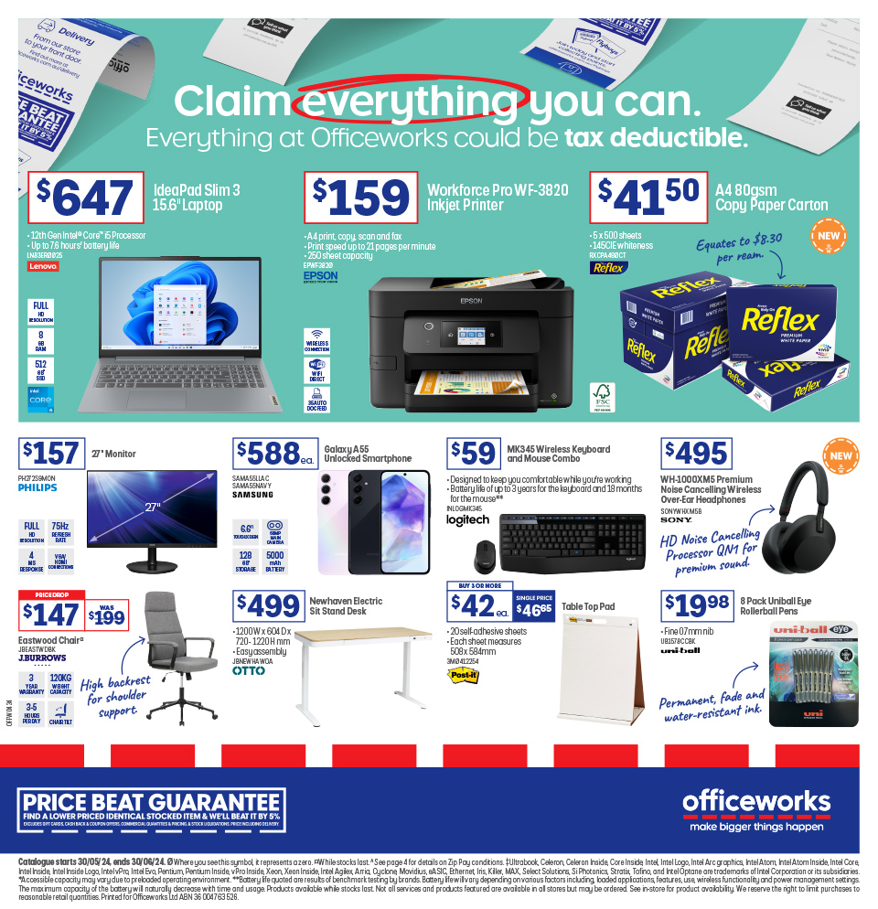 Officeworks Catalogue Tax Time Jun 2024 - Catalogue AU