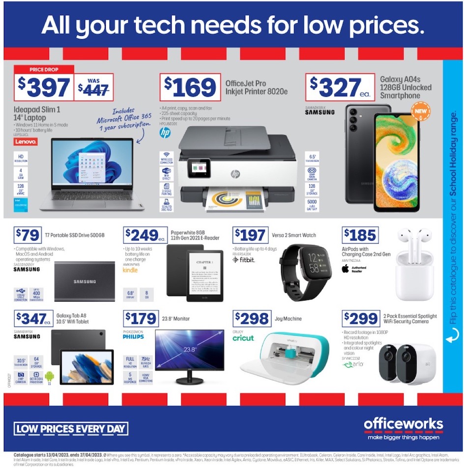 Officeworks Catalogue Tech 13 - 27 Apr 2023 - Catalogue AU