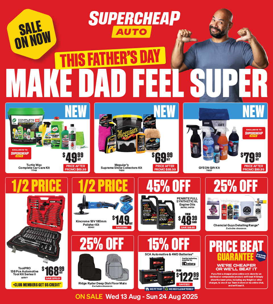 Supercheap Auto Catalogue August 12 - 24, 2025 This Father's Day Make ...